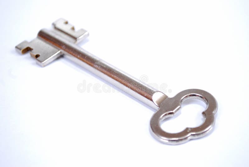 Big Safe Two-way Key on a White Background. Subject of Unlocking of ...