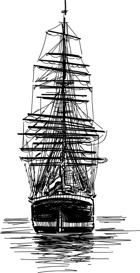 Tall Ship Drawing
