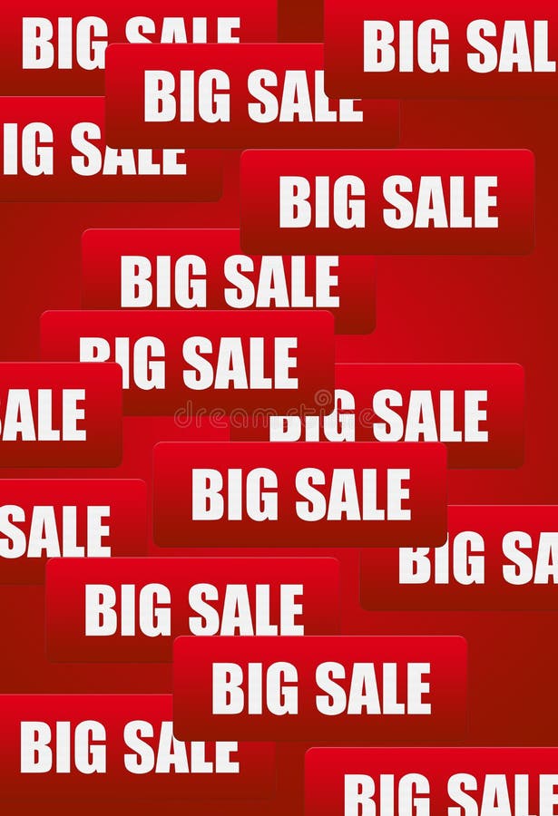 Big Sale Advertisement for Customers Stock Illustration - Illustration ...