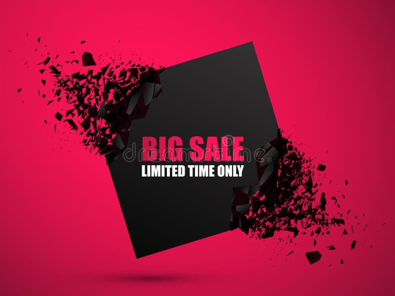 Big Sale Background. Vector Sale Banner with Explosion Effect. Stock ...