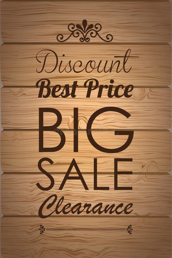 Big Sale Label Over Wood Background Stock Illustrations – 15 Big Sale ...