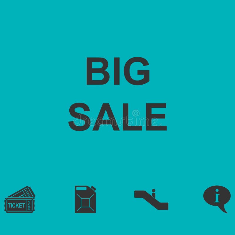 Big Sale Offer Text Icon Flat Stock Vector - Illustration of poster ...