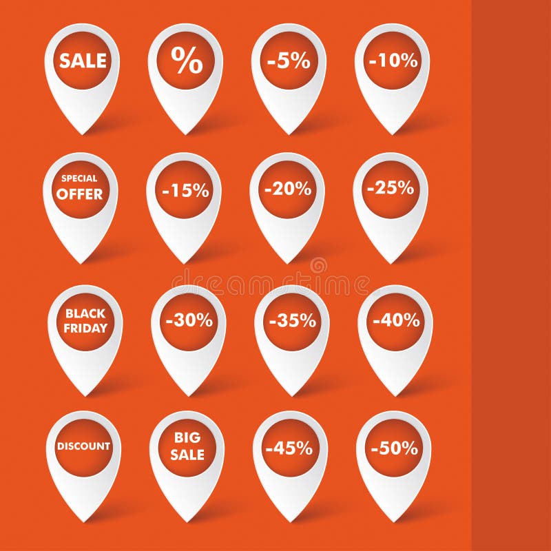 Big Sale Pointer Orange Background Stock Vector - Illustration of ...