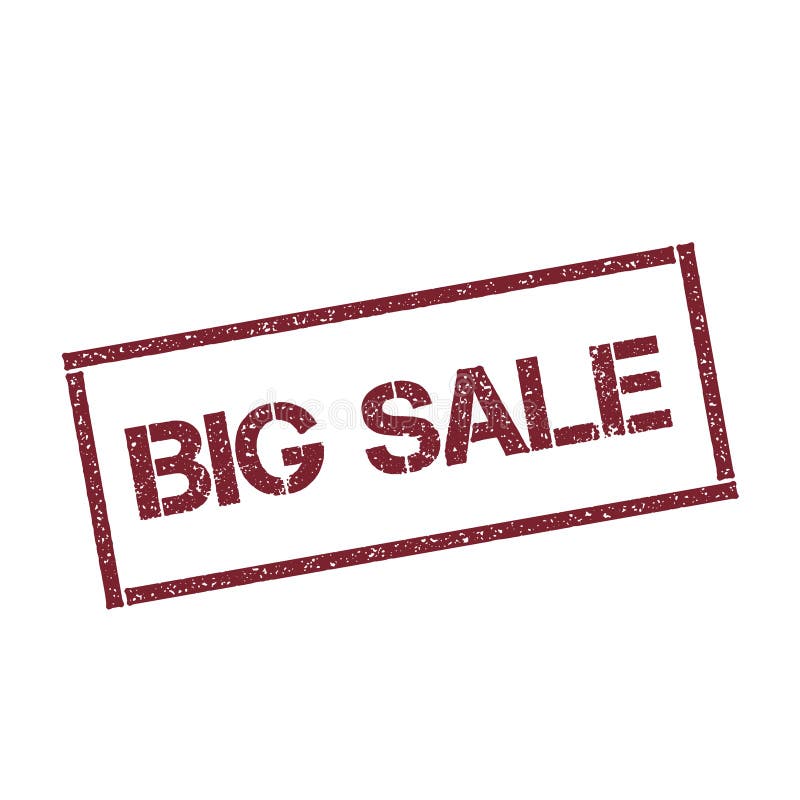 Big Sale Rectangular Stamp. Stock Vector - Illustration of special ...