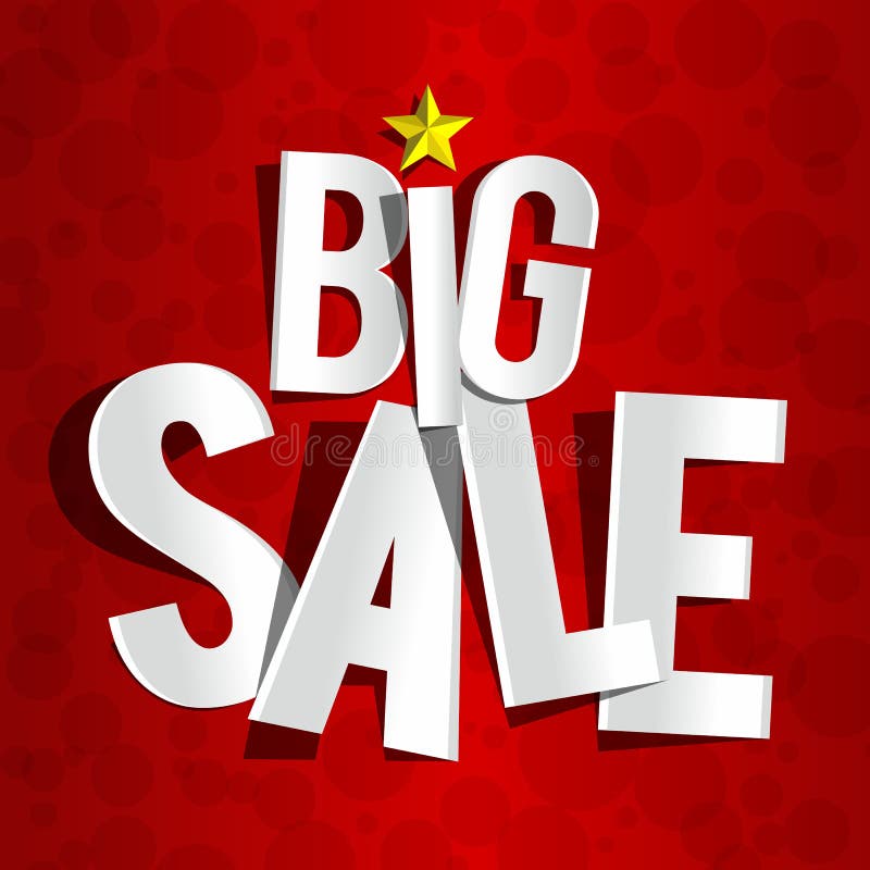 Big Sale on Red Background stock vector. Illustration of background ...