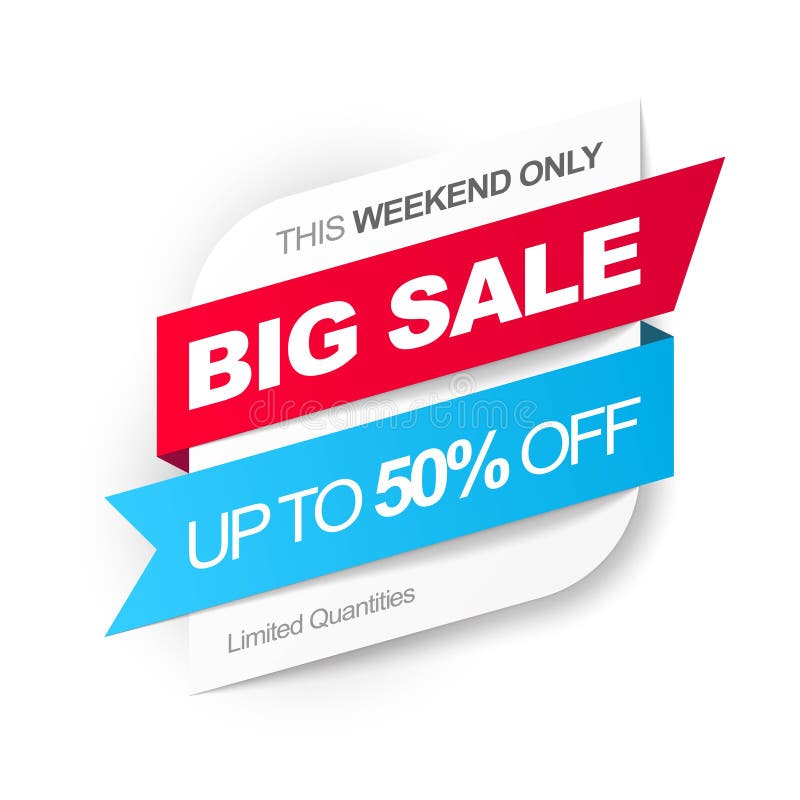 Big Sale. Save Up To 50 Off. Vector Illustration Stock Illustration ...
