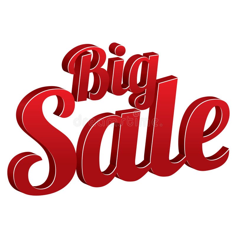 Big Sale Sign Isolated (vector Icon). Stock Vector - Illustration of ...