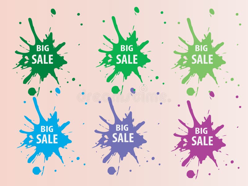Big Sale Splash Backround stock vector. Illustration of splash - 36123624