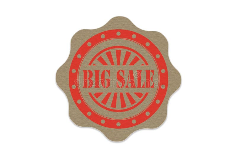 Big sale stamp on paper stock illustration. Illustration of product ...