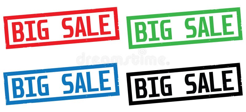 BIG SALE Text, on Rectangle Border Stamp Sign. Stock Illustration ...