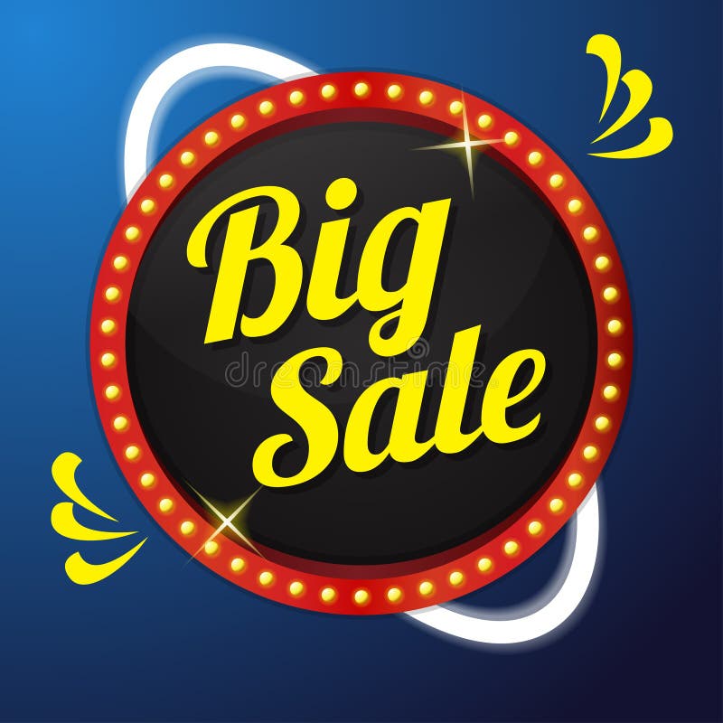 Big Sale Vector Icon Button Design Stock Vector - Illustration of star ...