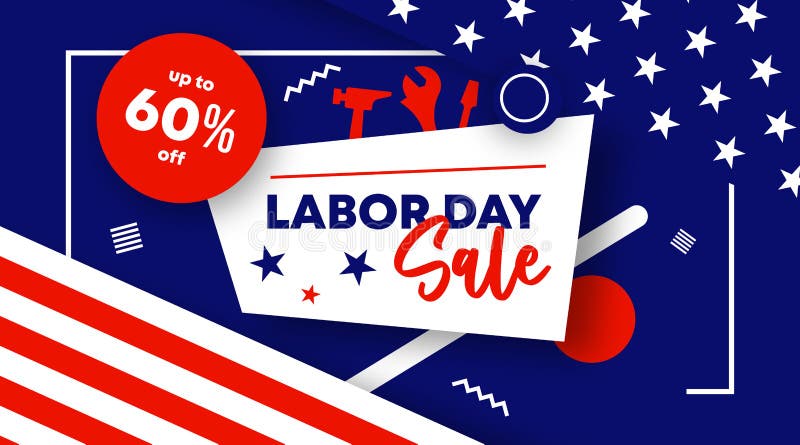 Set of Labor Day Sale Banner and Flyer Illustration Template Vector ...