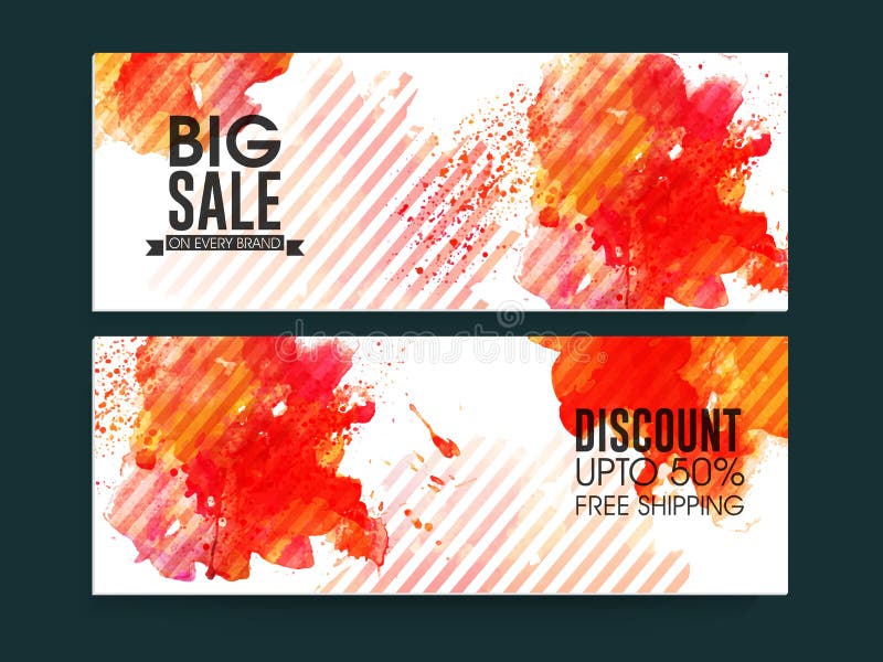 Big Sale Website Header or Banner Set. Stock Illustration ...