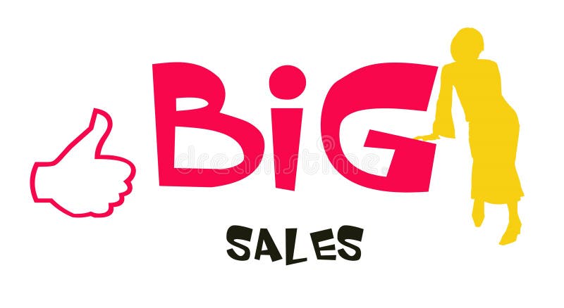 Big Sales. White Background for Design or Web. Stock Illustration ...