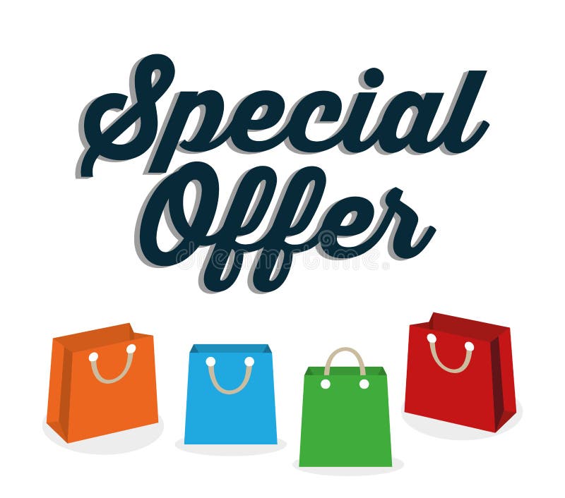 Big Sales and Special Offers Shopping Stock Vector - Illustration of ...