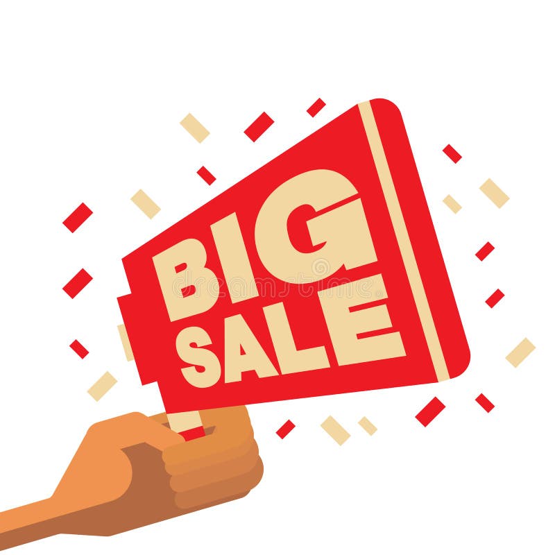 Big Sales Symbol for Poster. Vector Illustration Flat Design Stock ...