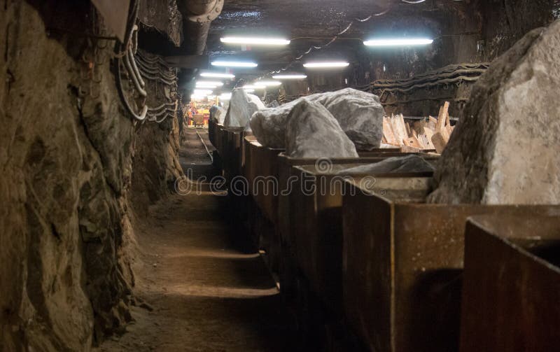 Big Salt Blocks Being Transported during Mining Stock Image - Image of ...