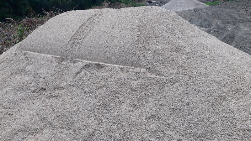 Big sand pile stock image. Image of grass, pile, sell - 179632471