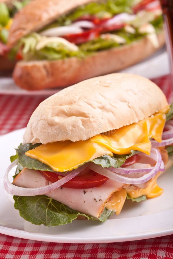 Big sandwich on a plate stock image. Image of salad, bread - 10781953