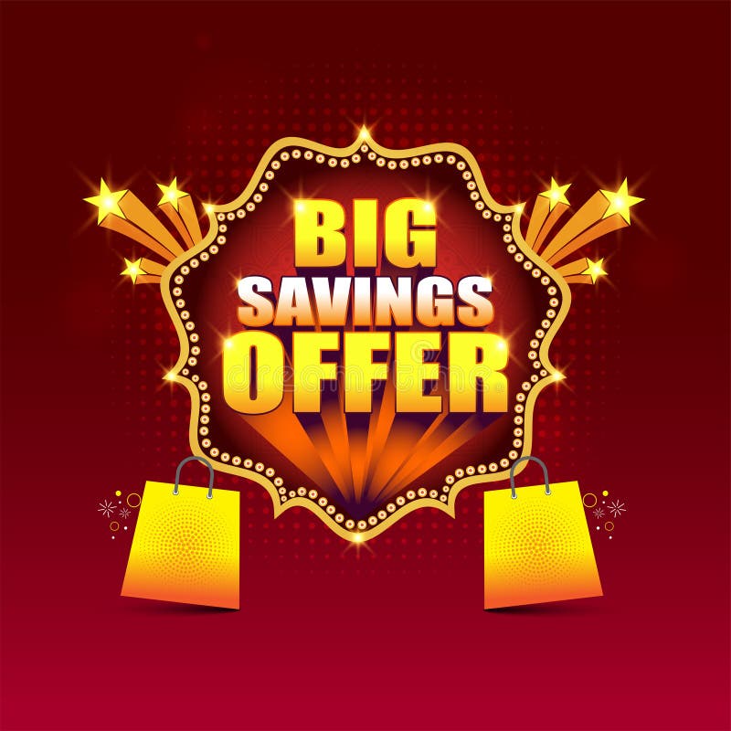 Big Savings Offer Label Logo Design Stock Illustration - Illustration ...