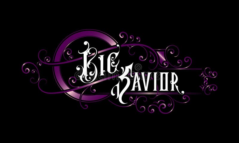 BIG SAVIOR Lettering Custom Style Design Stock Illustration ...
