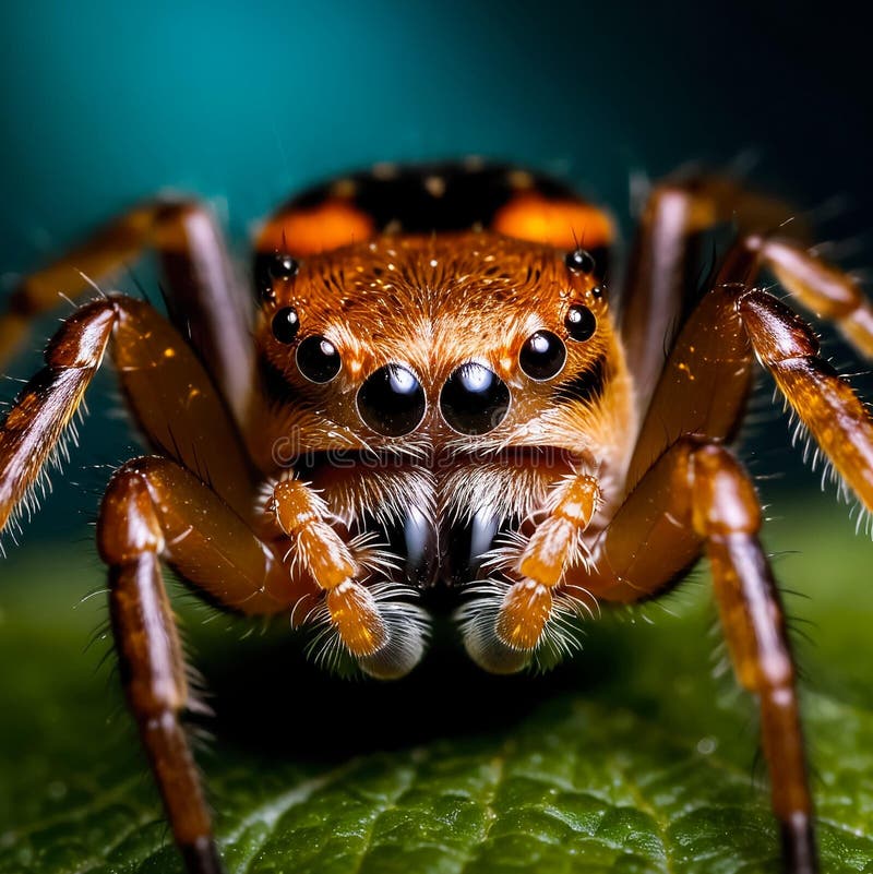 Big and Scary Spider Close Up. Generative AI Stock Illustration ...