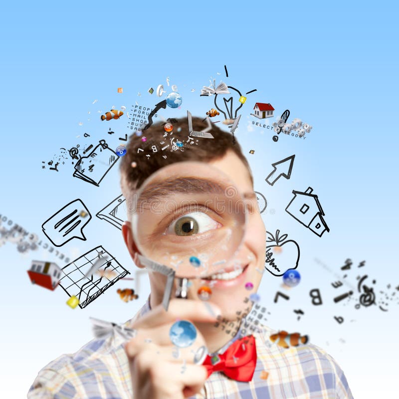 Big science head stock image. Image of study, education - 49851183