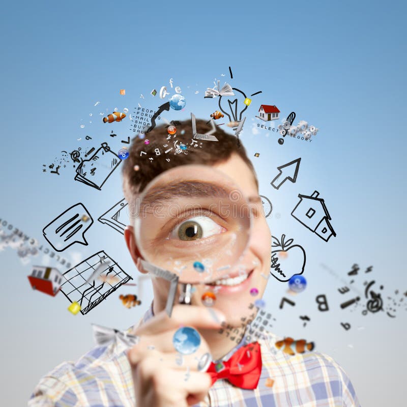 Big science head stock image. Image of head, education - 52049091