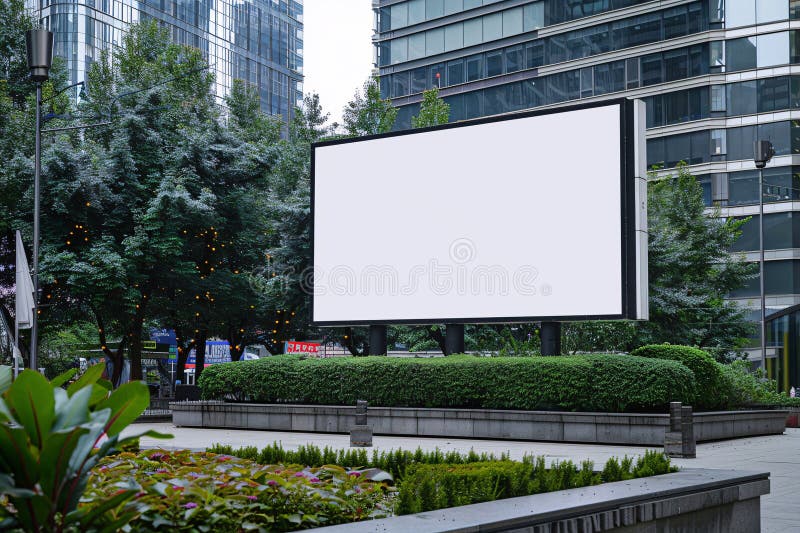 Big Screen with Copy Space for Advertisement in Modern City Stock ...