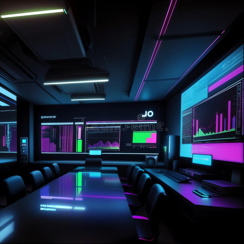 Big Screen at Office with Data Analytics Stock Image - Image of tech ...