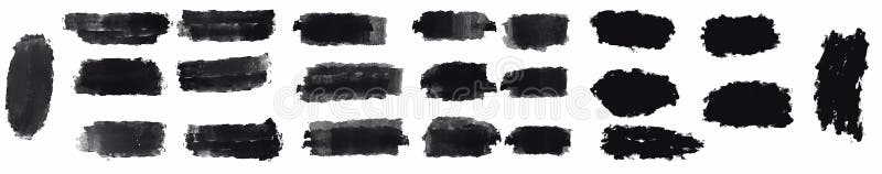 Big Set of Black Grunge Stroke Brush , Banner, Label, for Your Design ...