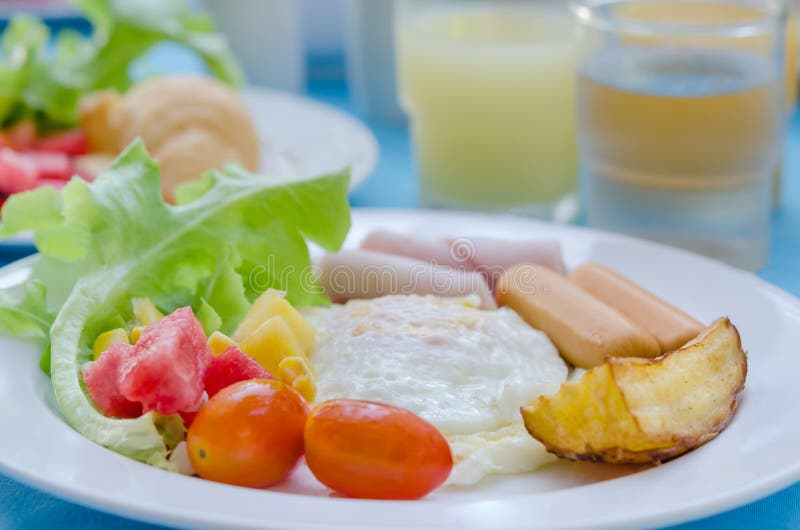 Big set of breakfast stock image. Image of meat, breakfast - 59597723