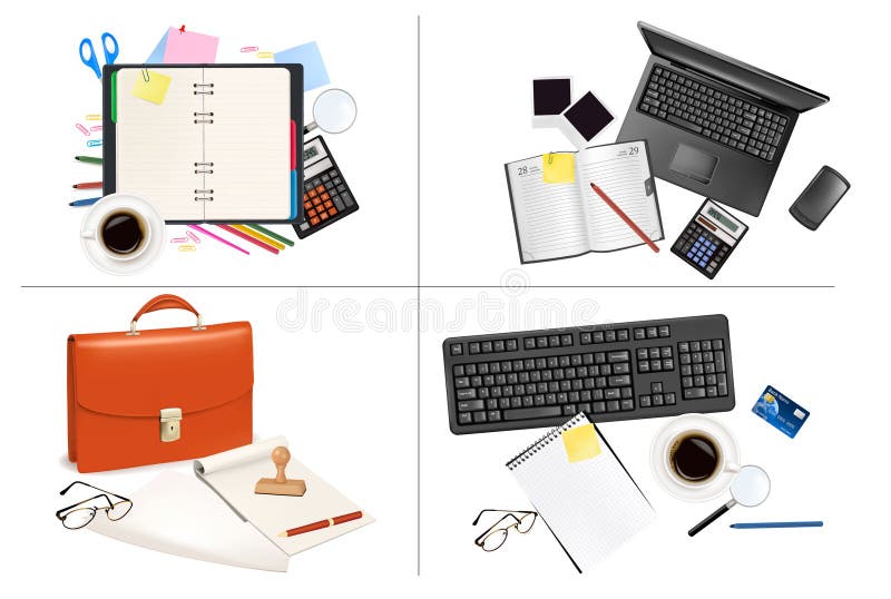 Big Set of Business and Office Supplies. Stock Vector - Illustration of ... Big Set of Business and Office Supplies. Stock Vector - Illustration of ...