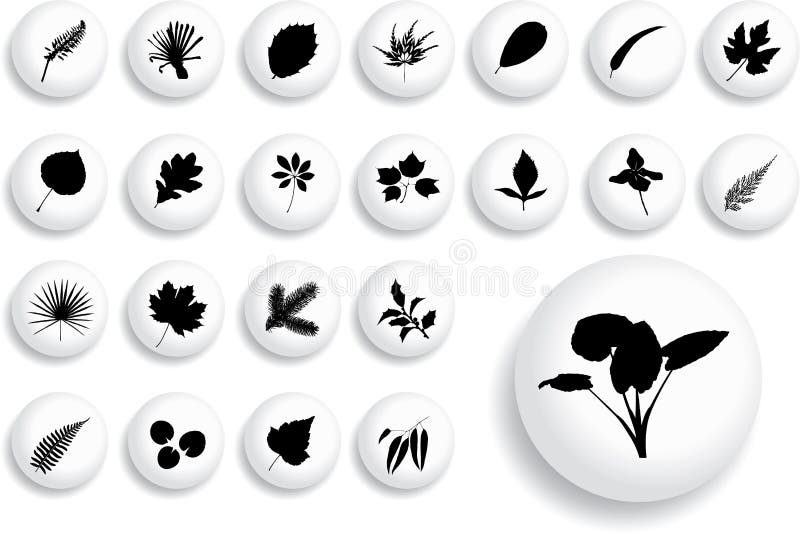 Big Set Buttons - 17_B. Leaves Picture. Image: 8485466