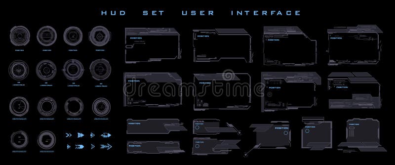 Set Modern Dialog HUD Interface Elements. Streaming Panel with Screens, Dialogue Callouts ...