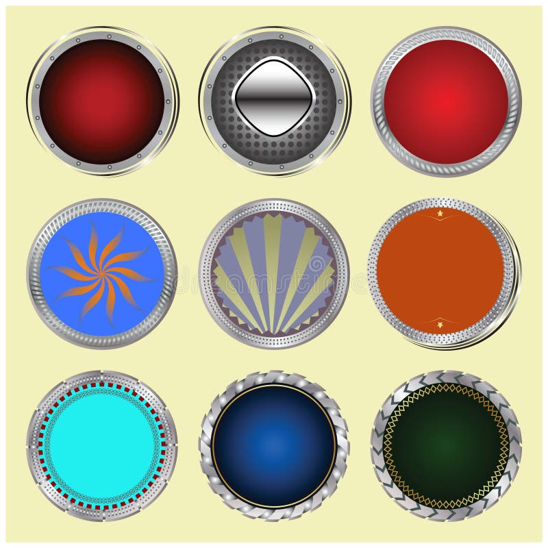 Set of colored buttons stock vector. Illustration of plastic - 50796468