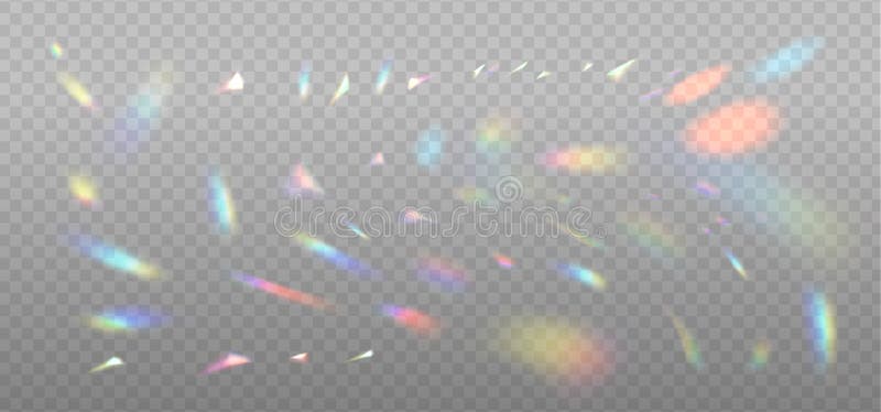 Big Set of Colorful Crystal Dispersion Rainbow Light and Flare ...