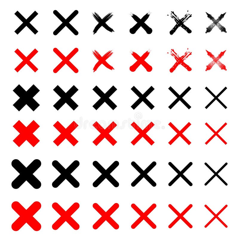 Big set of cross icons stock vector. Illustration of isolated - 234851433