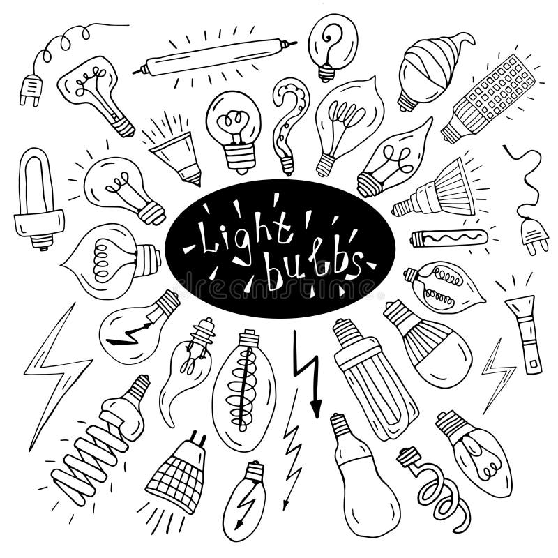 Big Set of Decor Elements. Vector Hand Drawn Outline Big Set of Various ...