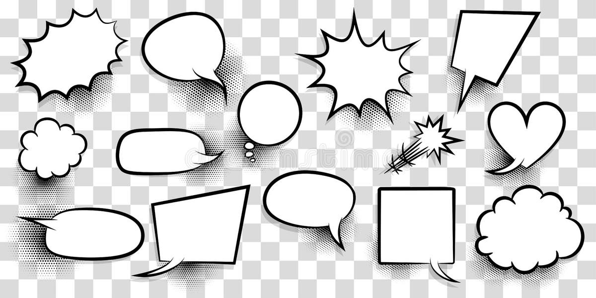 Comic Bubble Transparent Background Stock Illustrations – 2,271 Comic ...