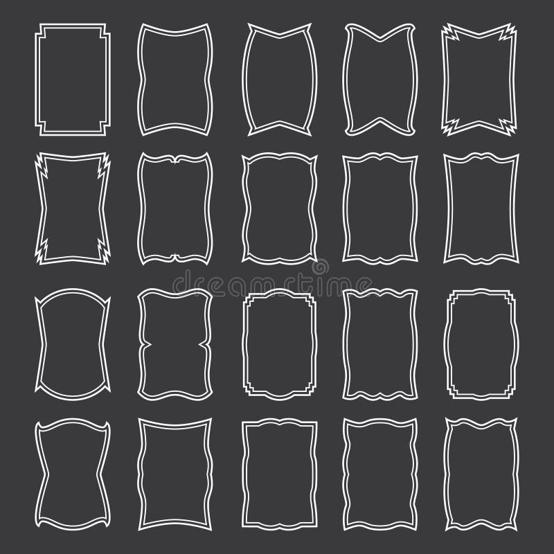 Vintage Frames Labels Big Set Stock Illustrations – 82 Vintage Frames ...