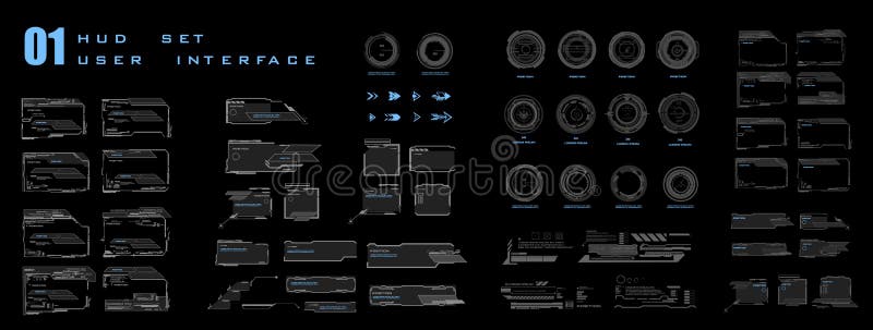 Hud Navigation Map Cyber Design with Aims, Diagrams and Charts ...