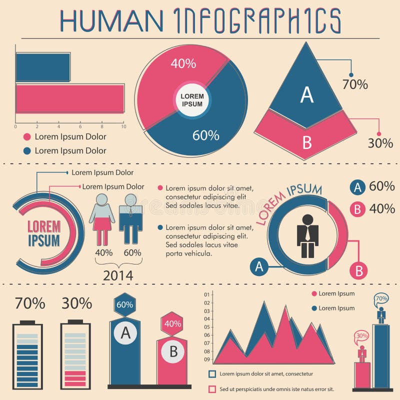 Human infographic set stock vector. Illustration of layout - 209348482