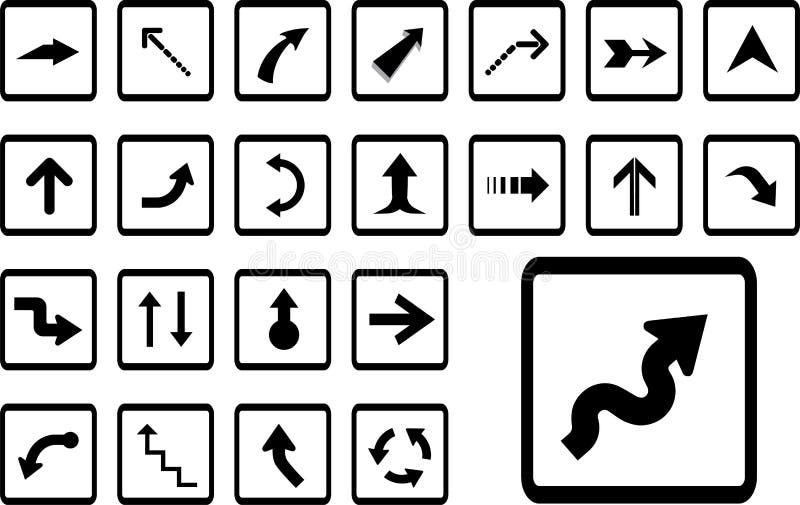 Set icons - 4A. Arrows stock vector. Illustration of vector - 6161829