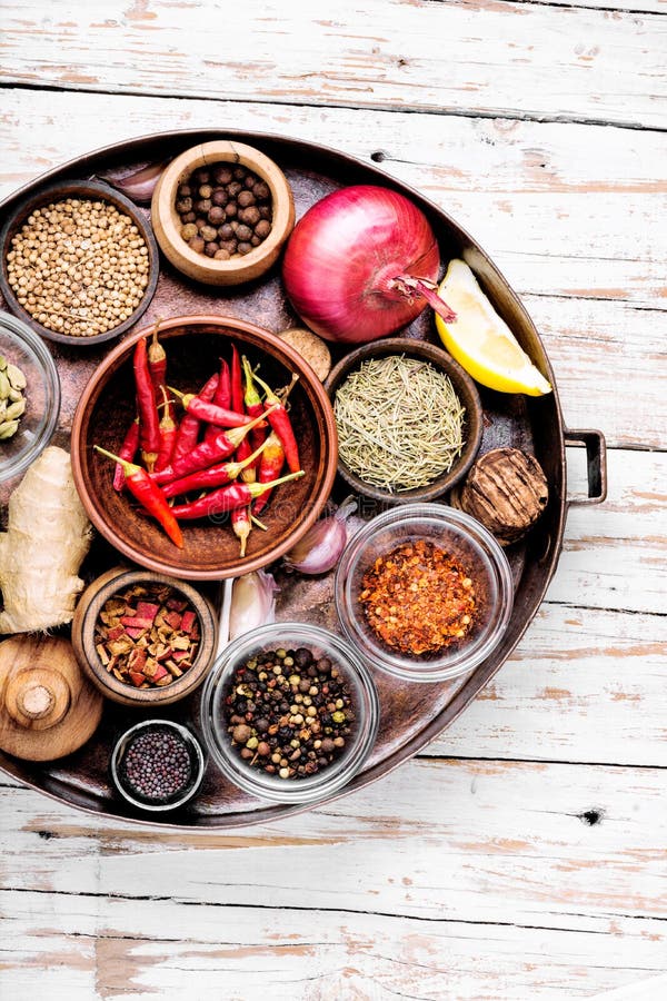 Different kind of spices stock photo. Image of copy - 135847826