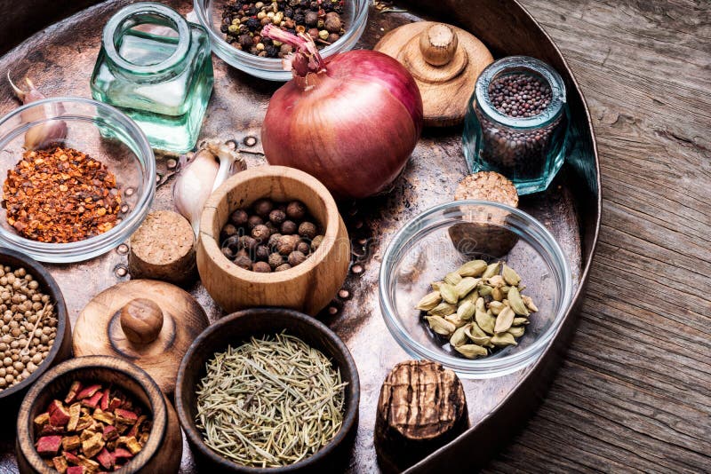 Different kind of spices stock photo. Image of cuisine - 135997238