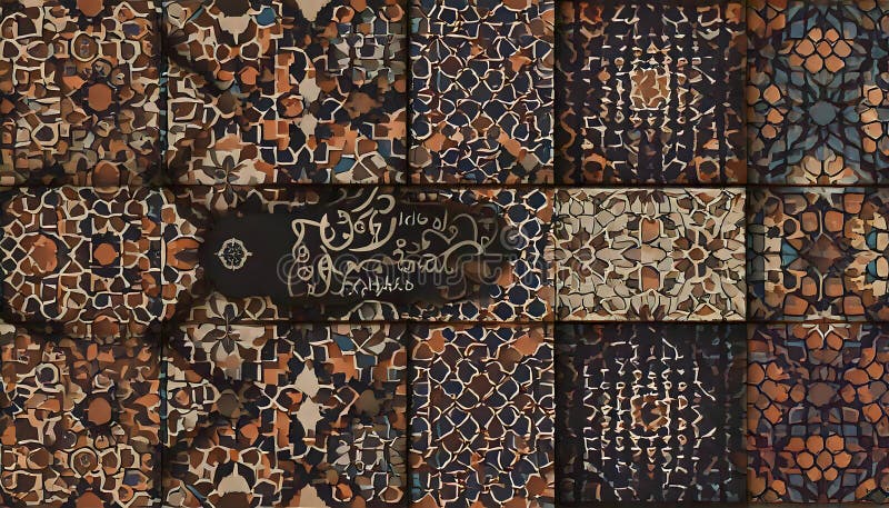 Big Set of Islamic Seamless Patterns with Arabic and Islamic Ornaments ...