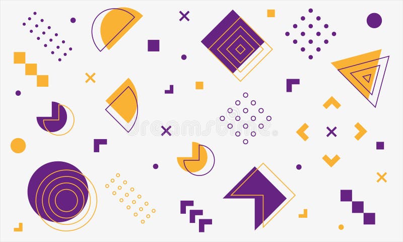 Big Set of Memphis Design Elements Isolated on a White Background ...