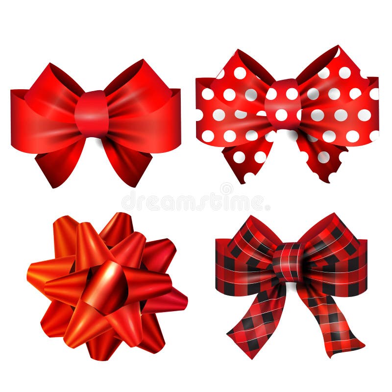 Big Set of Red Gift Bows with Ribbons. Vector Stock Vector ... Big Set of Red Gift Bows with Ribbons. Vector Stock Vector ...