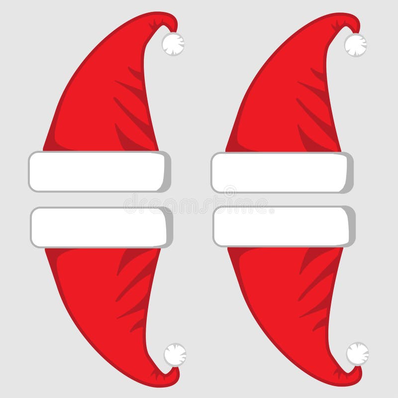 Big Set of Red Santa Hats and Clothing. Vector Illustration Stock ...